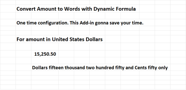 AED (UAE Dirham) Currency amount in words MS Excel Add-in - Acute ...