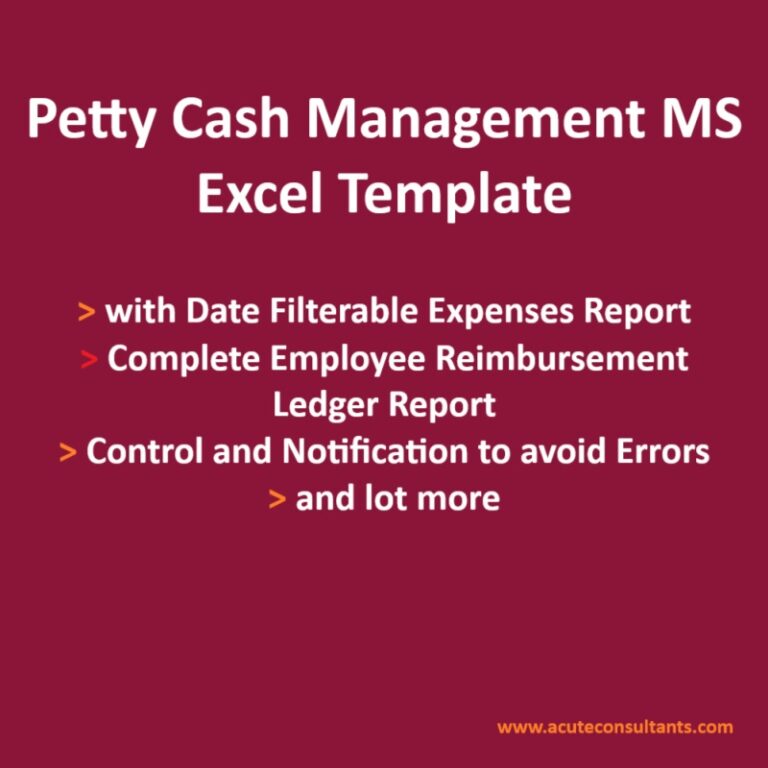 Petty Cash Management template with employee ledger and report